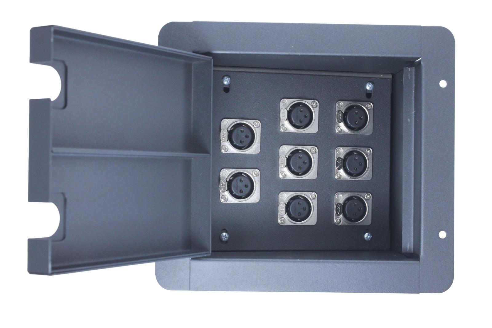 Pro Audio Recessed Stage Floor Pocket Box Black (8-XLR Female) | Stage ...